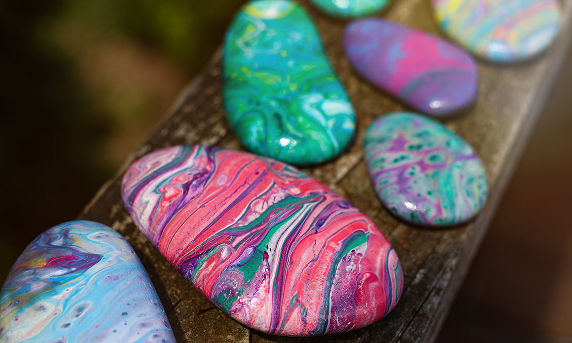 Now Available: Beautiful Hand Painted Rocks – Green Artist Designs