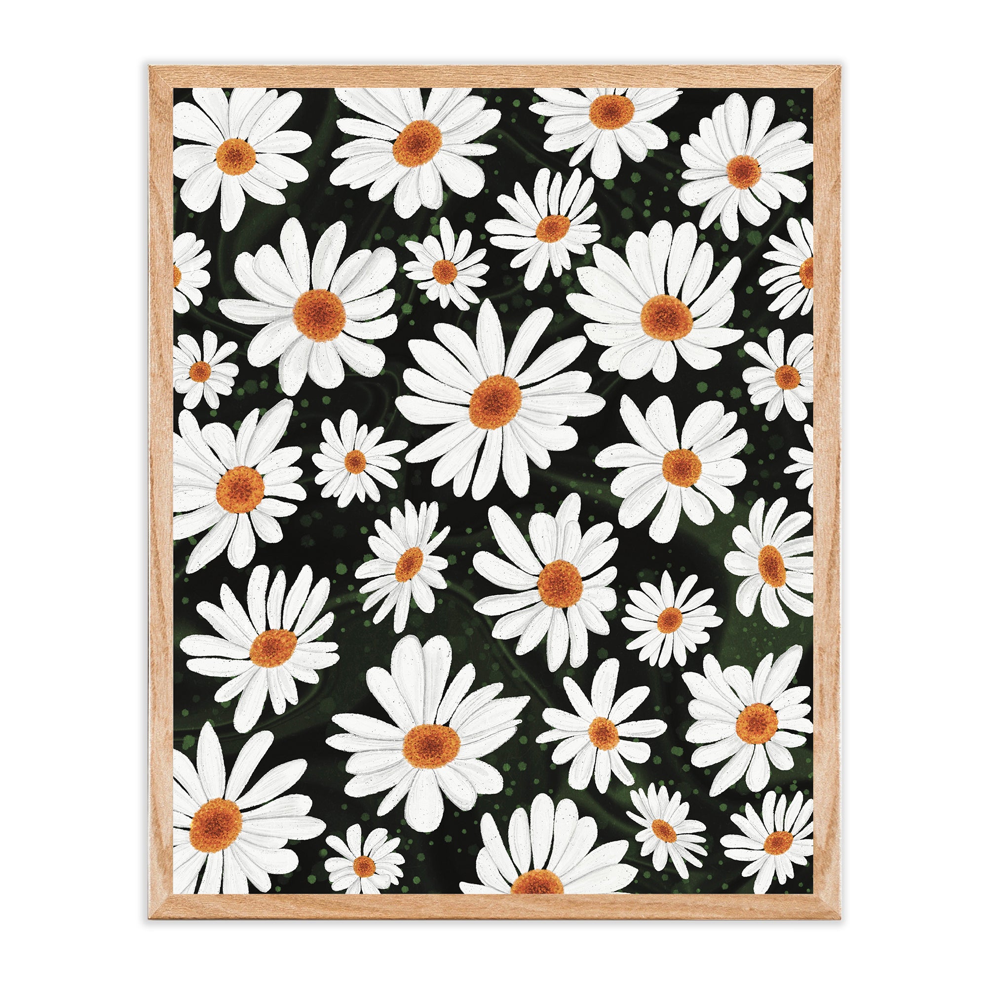 Daisy Garden Art Print - Whimsical Daisy Art – Green Artist Designs