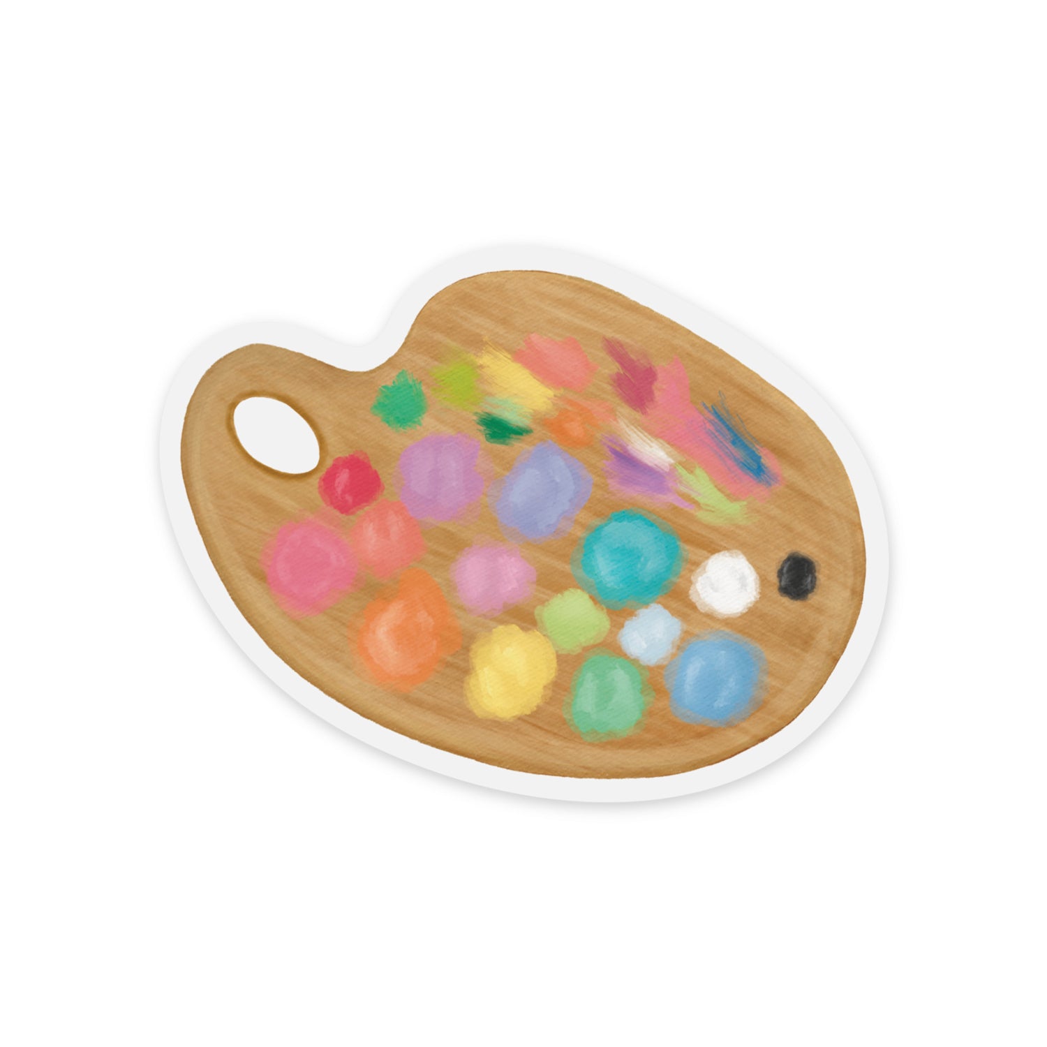 Clear Paint Palette Vinyl Sticker – Green Artist Designs
