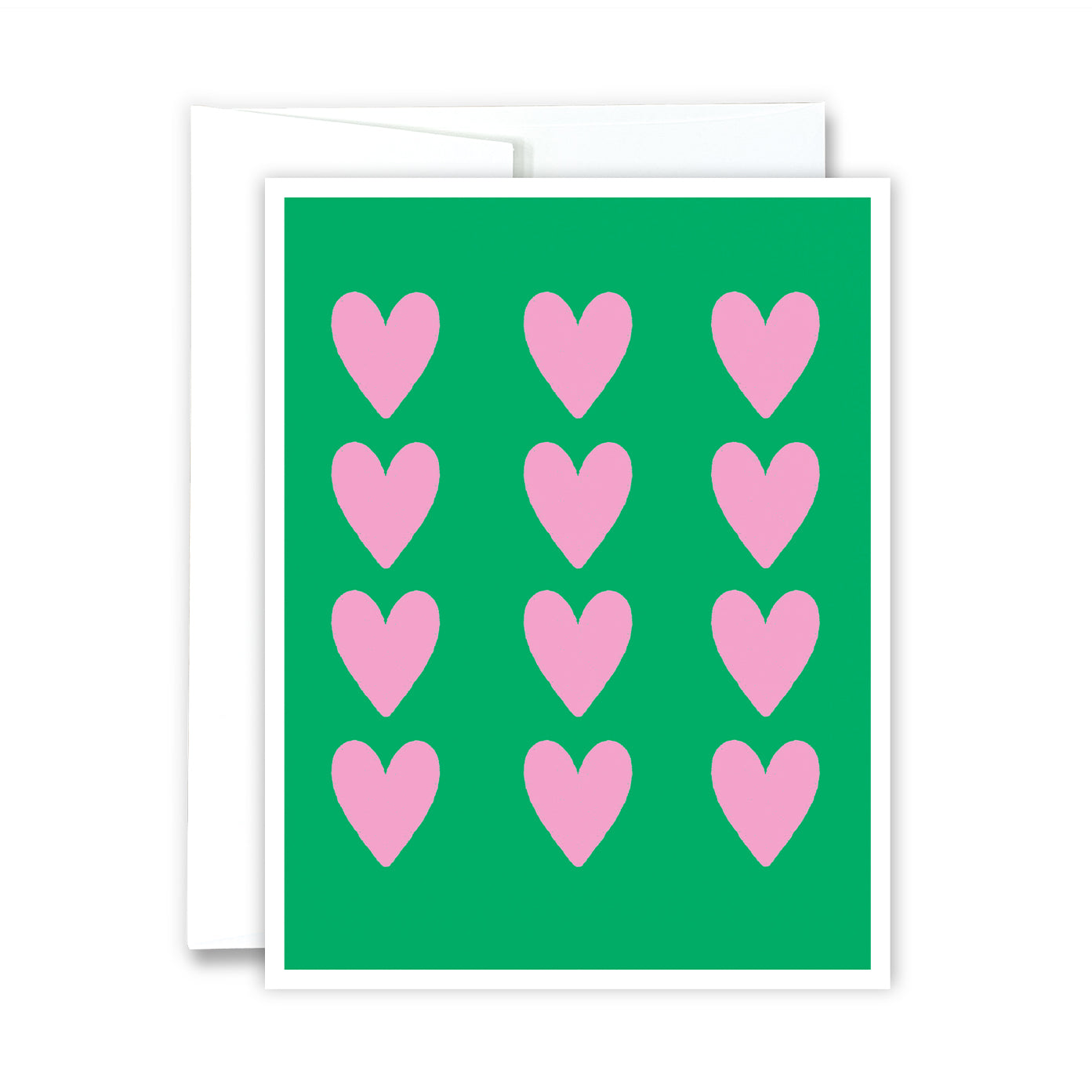 Pink Heart Pattern Card - Love Cards – Green Artist Designs