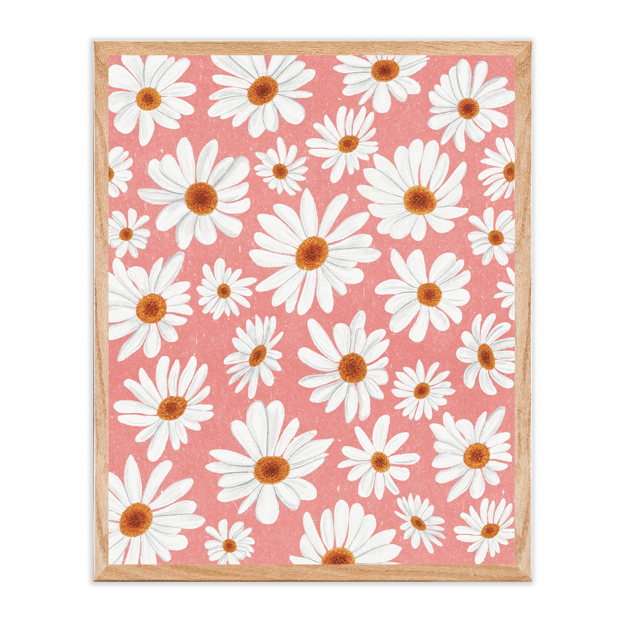 Pink Daisy Garden Art Print – Green Artist Designs