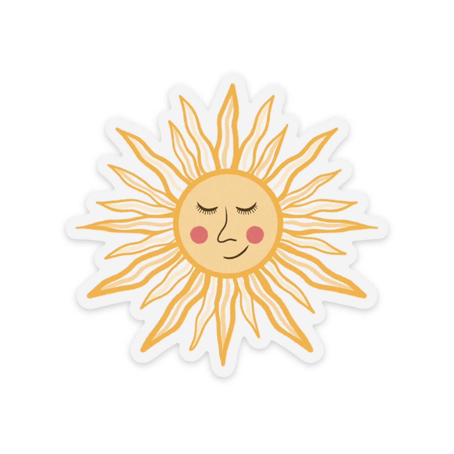 Clear Sun Face Vinyl Sticker – Green Artist Designs