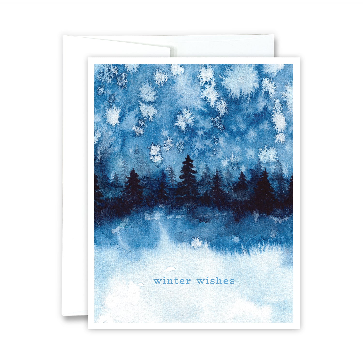 Winter Wishes Greeting Card – Green Artist Designs