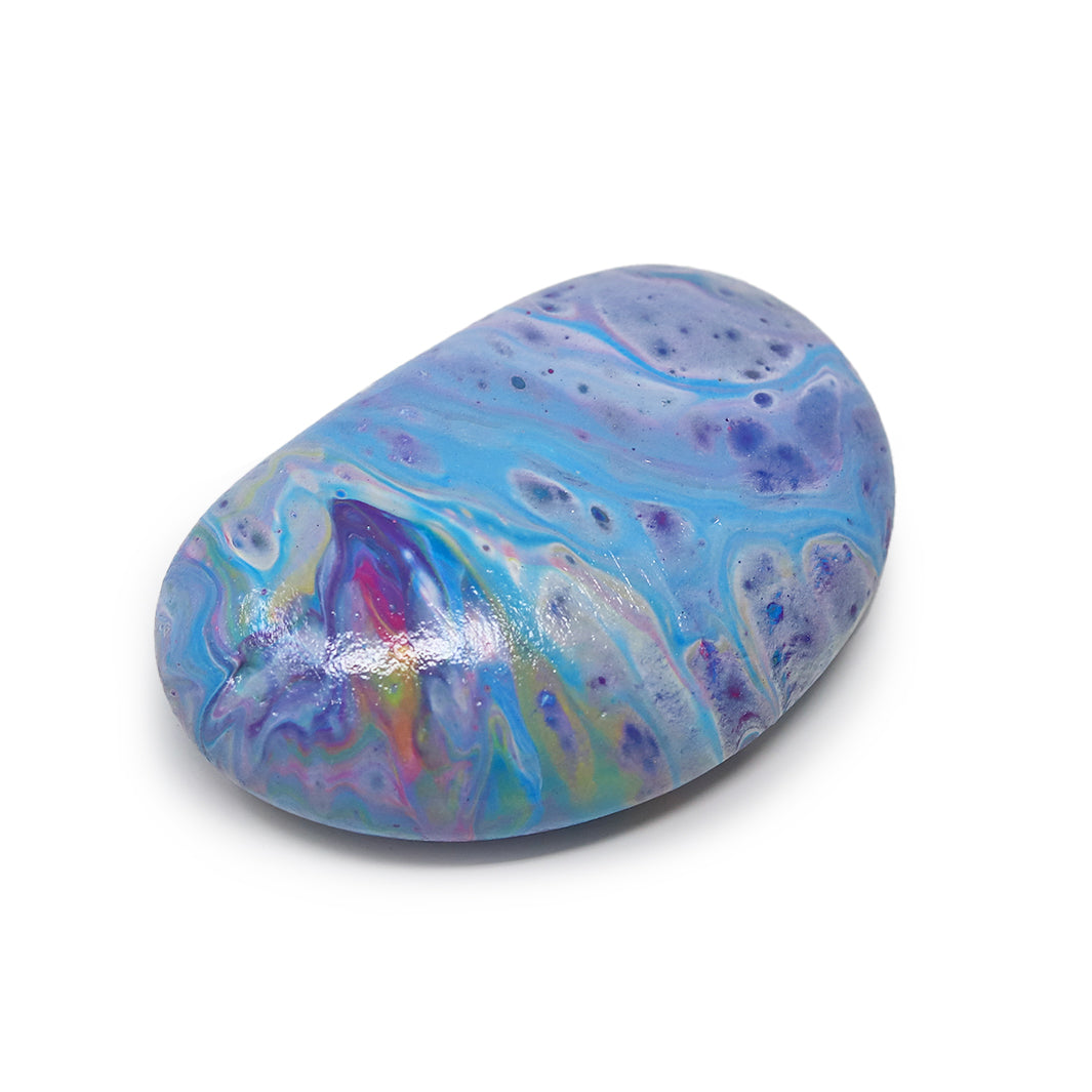 Pastel Blue Painted Rock - Hand Painted Rock Art For Sale – Green ...